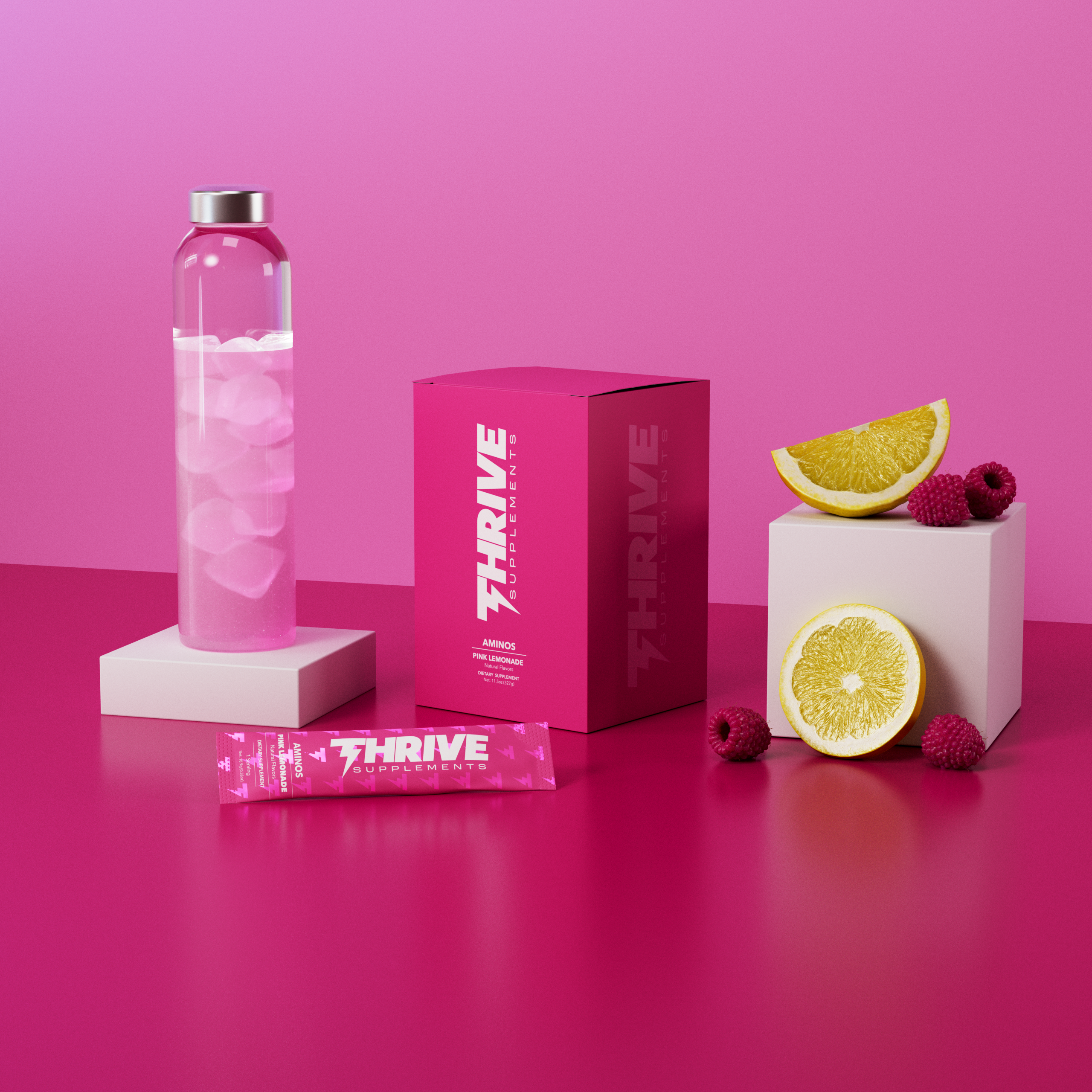 Aminos - Pink Lemonade (30 servings) – Thrive Supplements